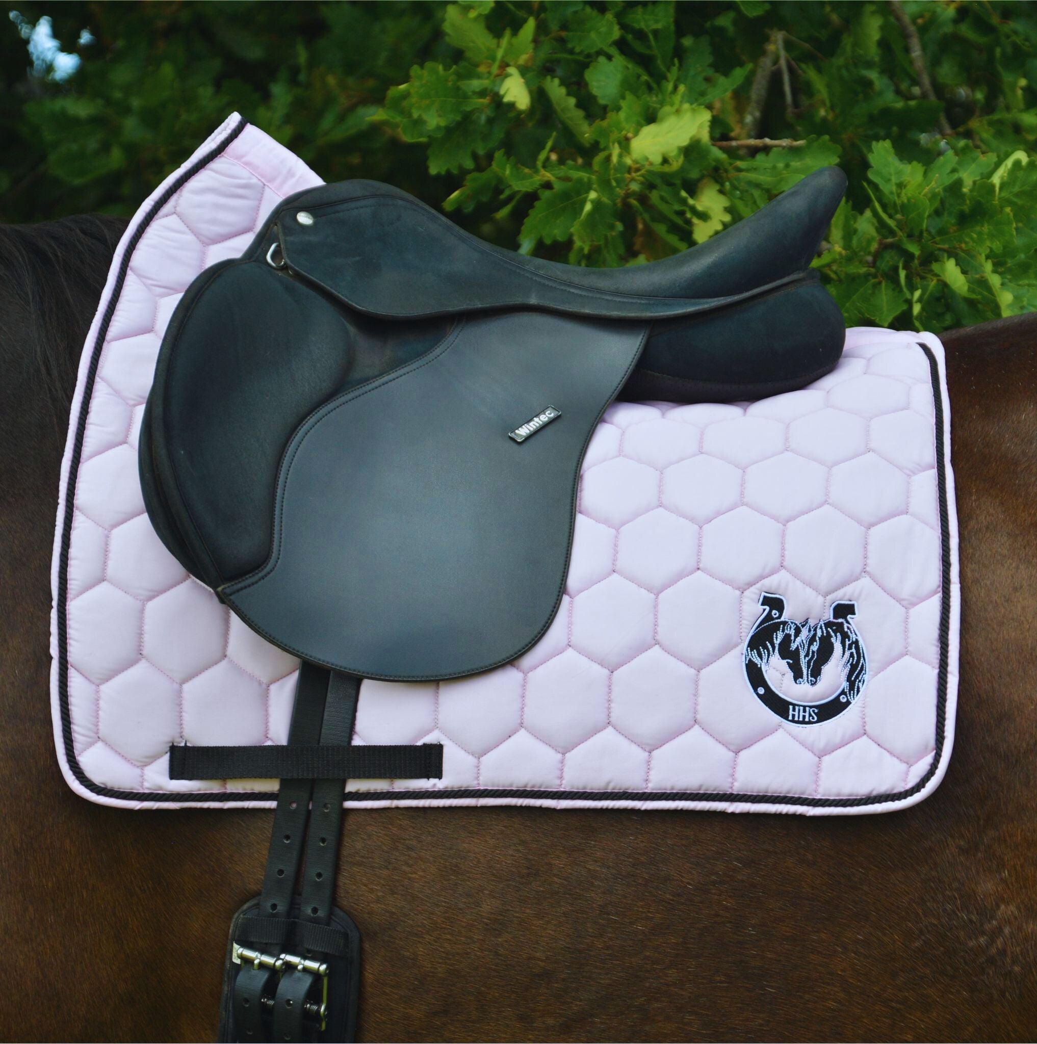 Hex Heavenly Pink Saddle Pad - Available in Full, Warmblood and Shire ...
