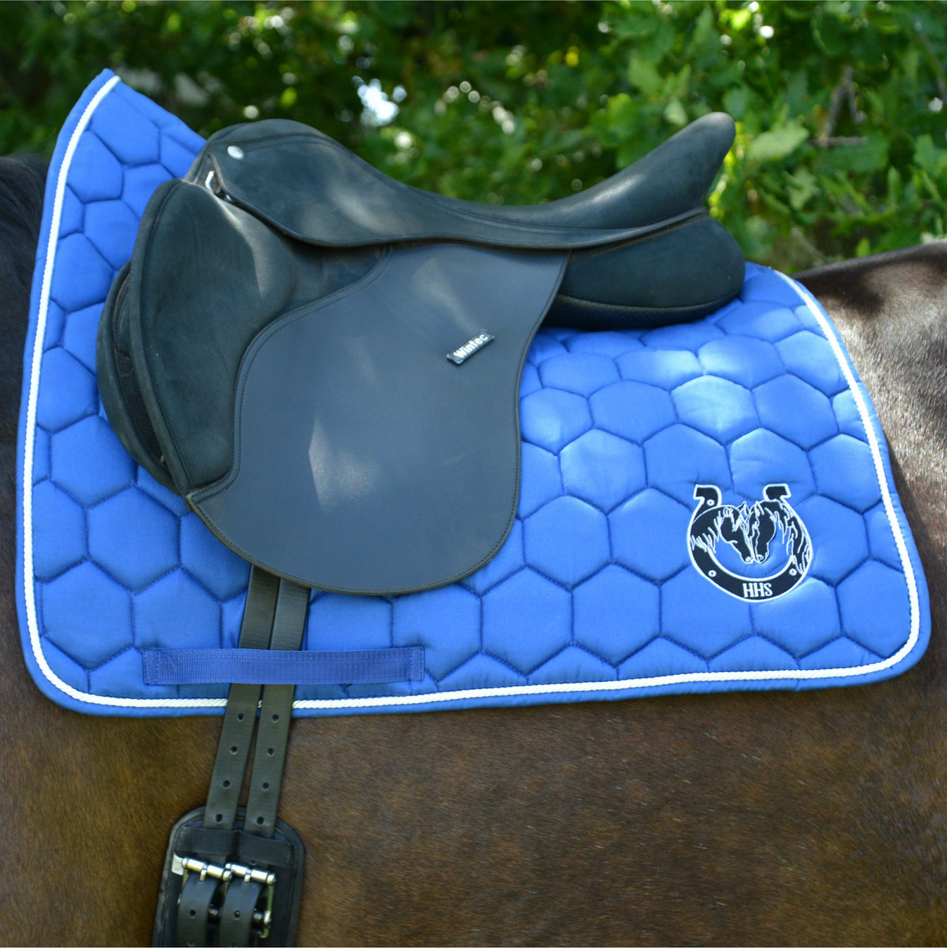 Hex Royal Blue Saddle Pad - Available in Full, Warmblood and Shire ...